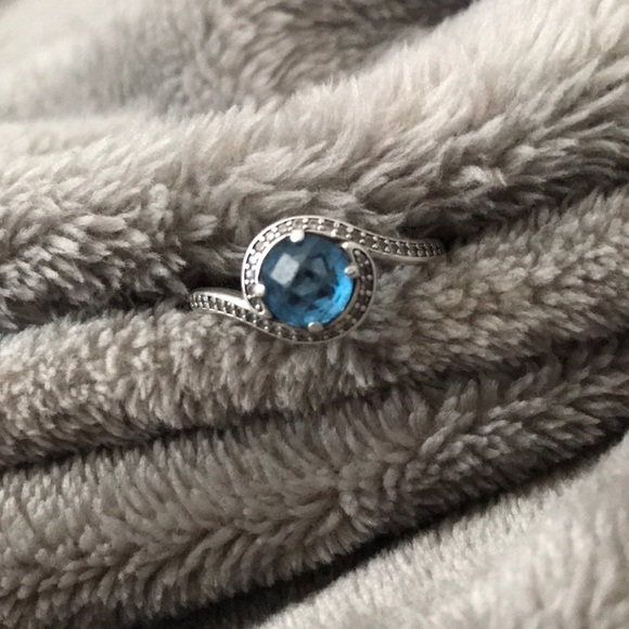 Pandora | Jewelry | Pandora Ring With Blue Stone | Poshmark